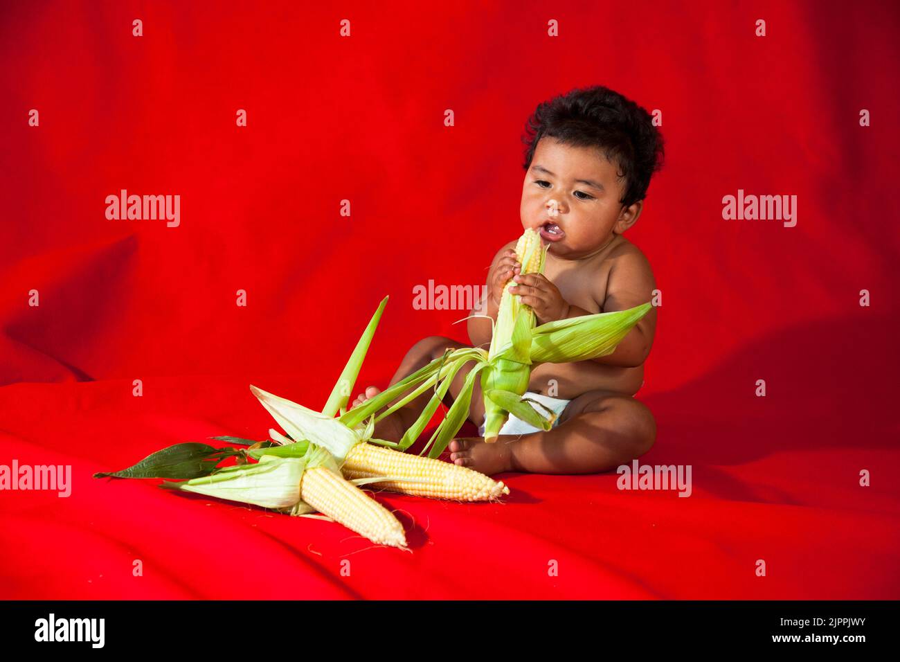 Healthy Native American baby, from the Santa Clara Pueblo in New Mexico ...