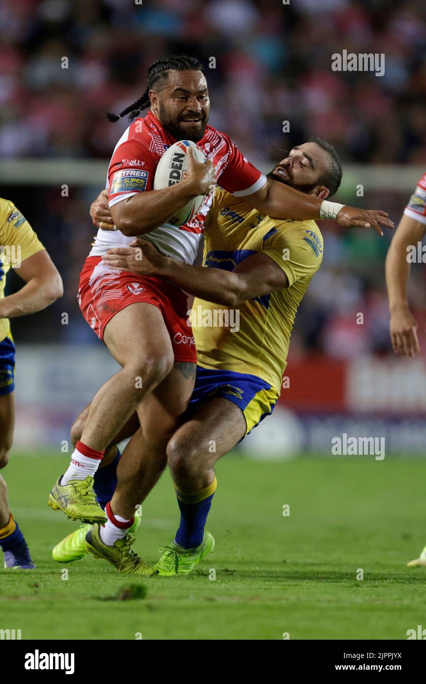 Saint Helens Konrad Hurrell in action during the Betfred Super League ...