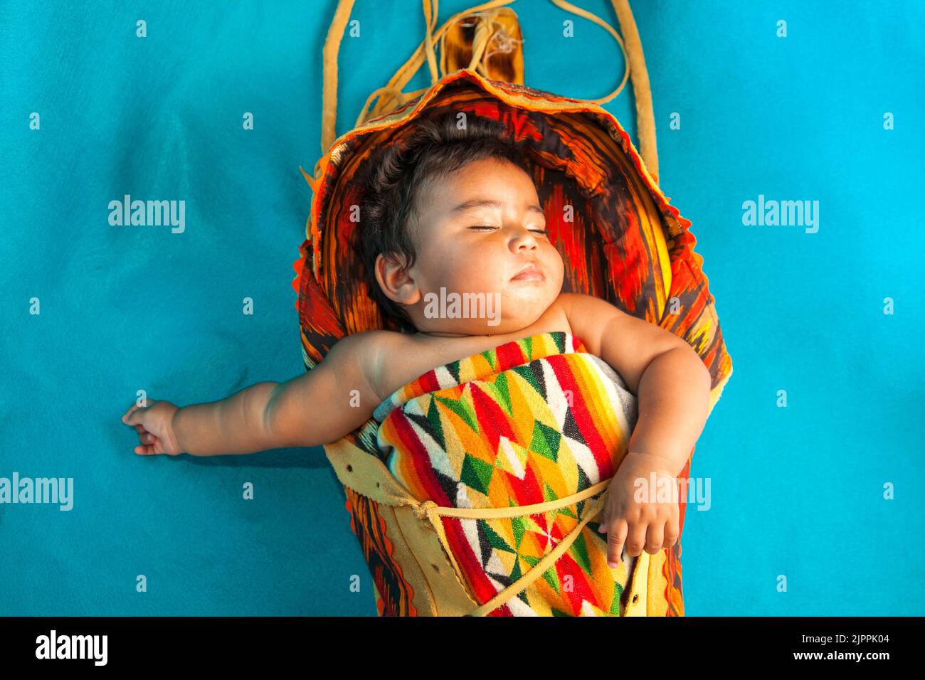Close up of a Native American Baby, from the Santa Clara Pueblo of New ...