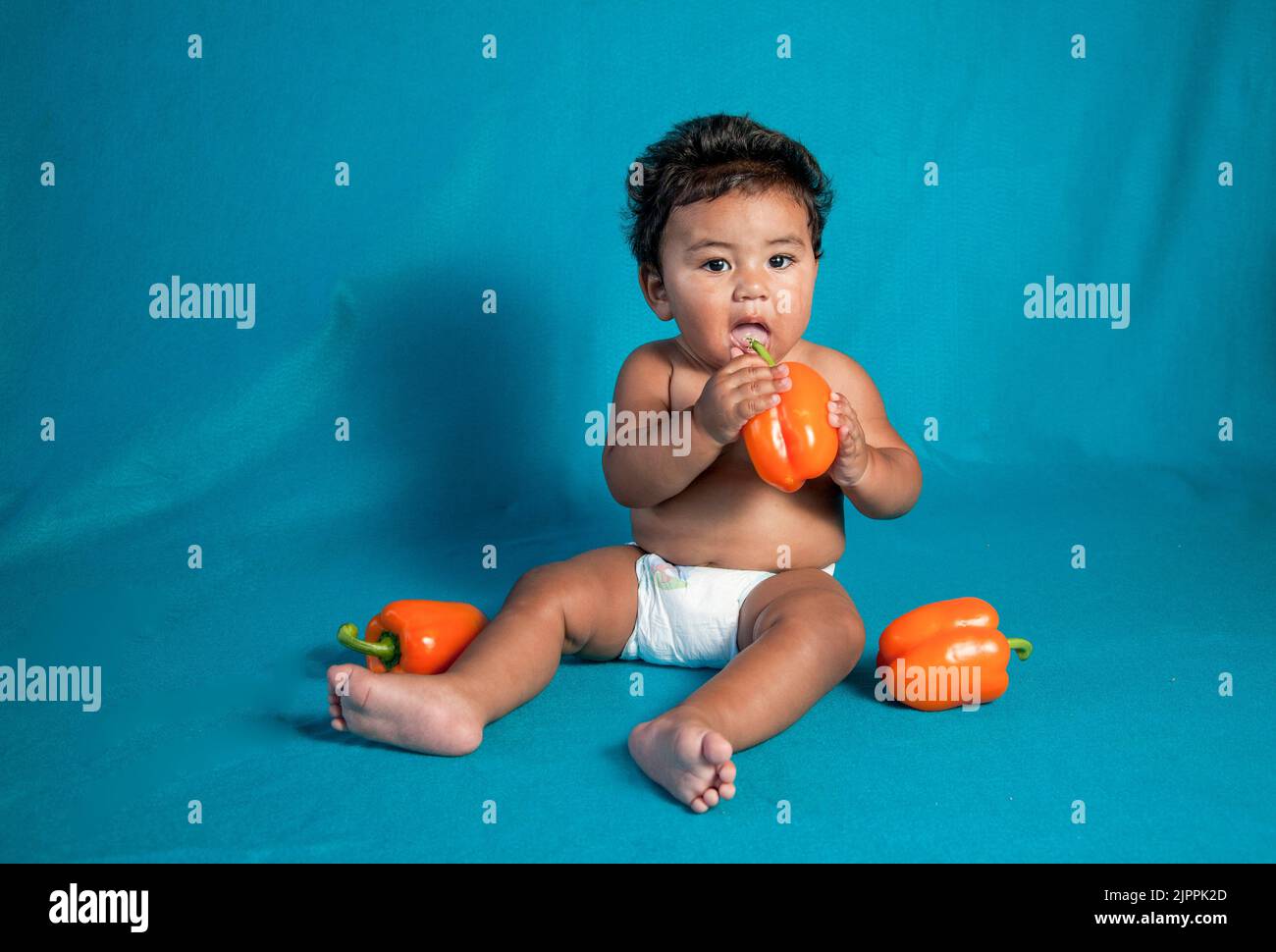 Healthy Native American baby, from the Santa Clara Pueblo in New Mexico ...