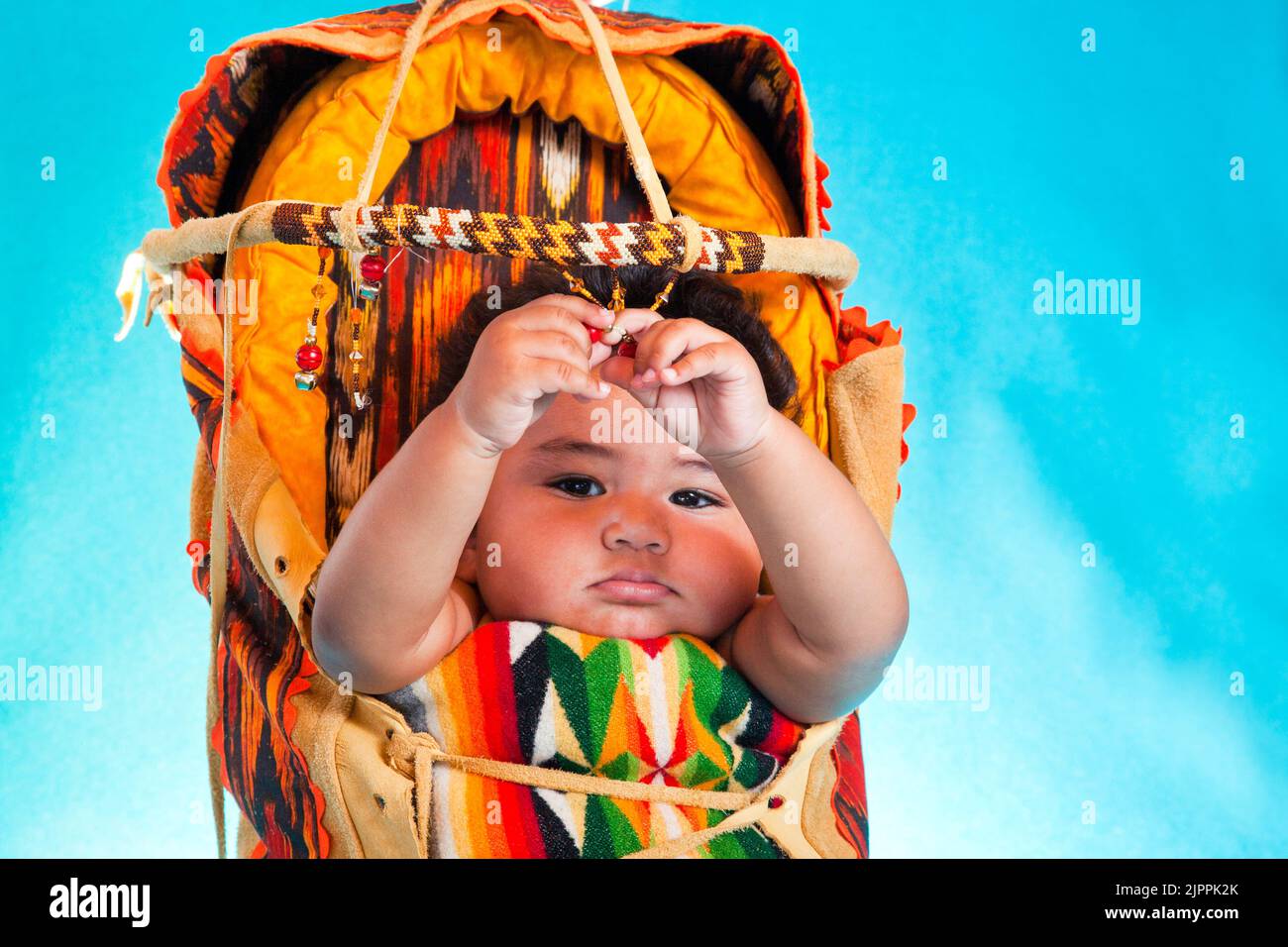 Close up of a Native American Baby, from the Santa Clara Pueblo of New ...