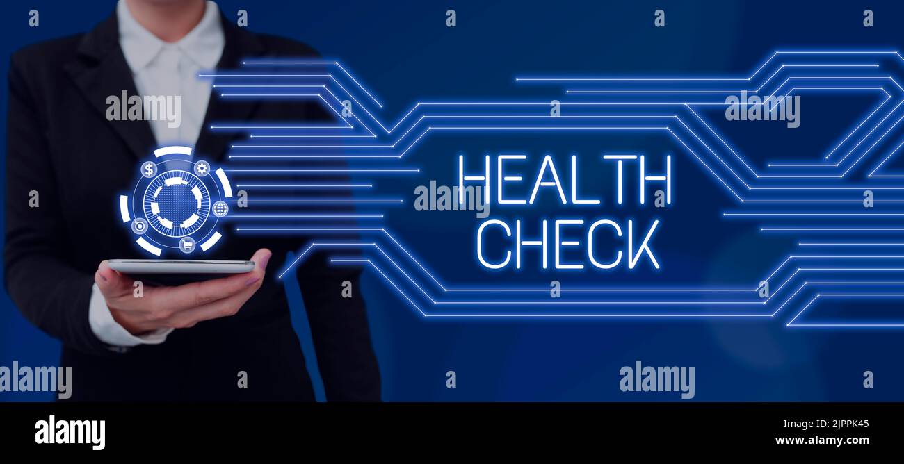Sign displaying Health Check, Business idea Medical Examination ...