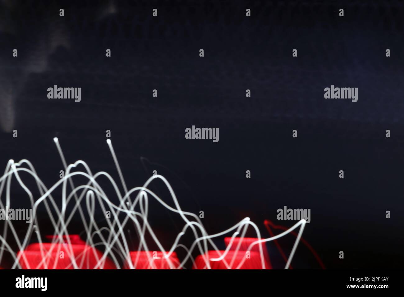 Abstract color lines made with a long shutter speed during night time ...