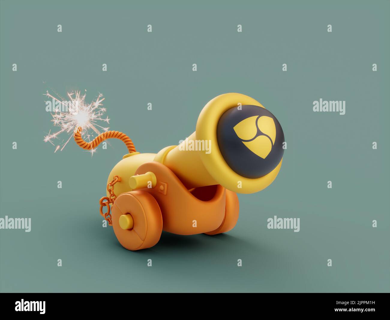 Cannon wheels siege attack defense weapon artillery crypto currency 3d ...