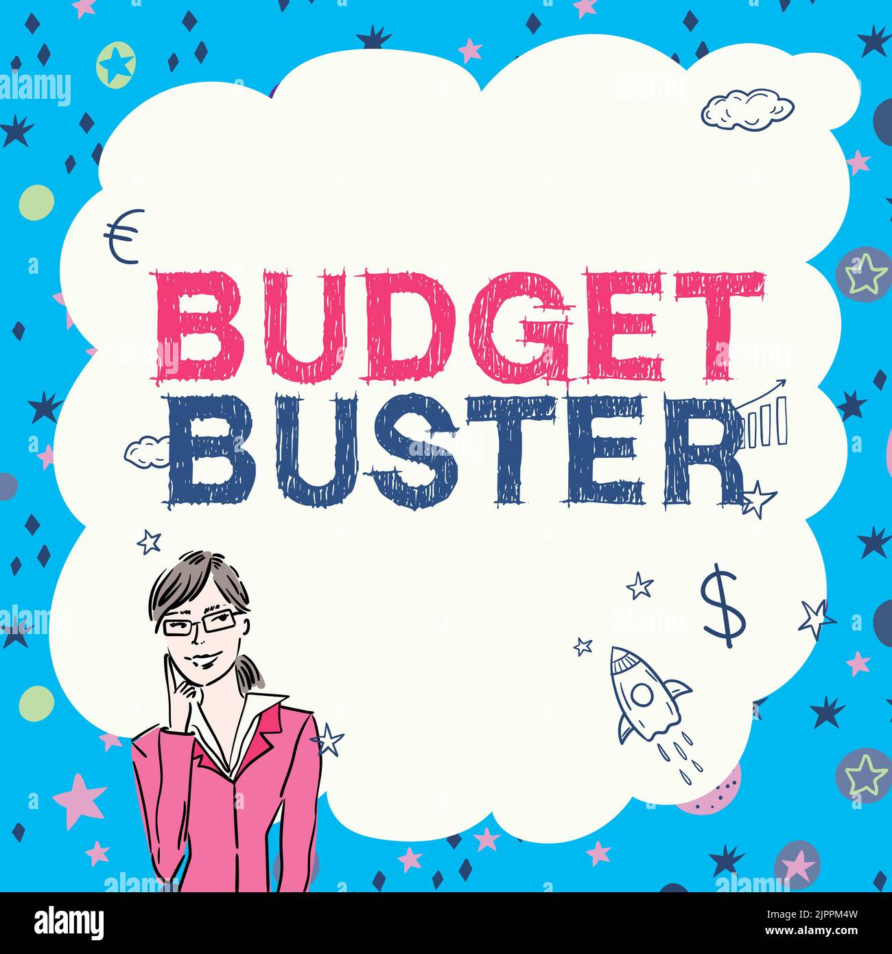 Conceptual display Budget Buster, Business overview Carefree Spending ...