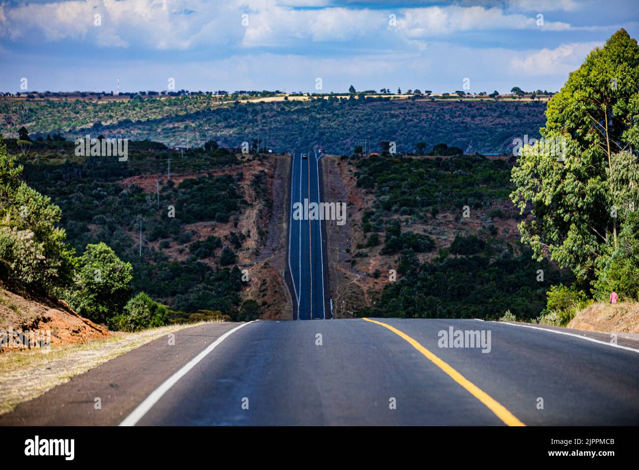 Narok Maasai Mara National Reserve Highway Road Tarmac Asphalt Trees ...