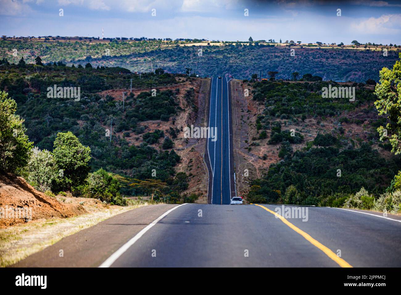Narok Maasai Mara National Reserve Highway Road Tarmac Asphalt Trees ...