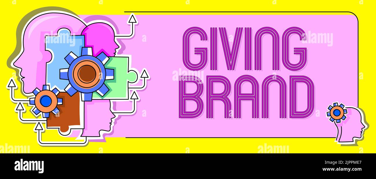 Conceptual caption Giving Brand, Business overview The process of ...