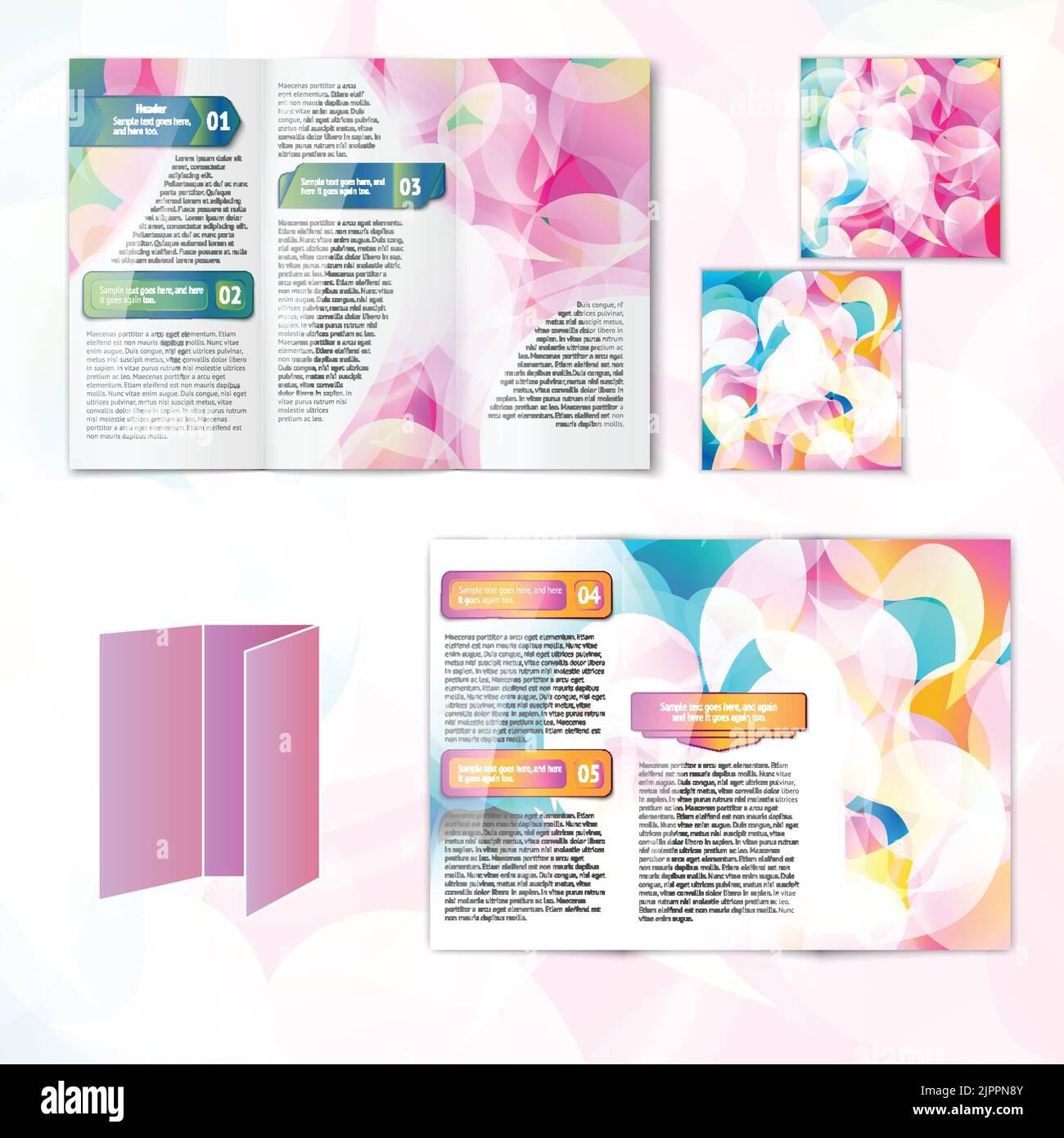 Multicolored abstract modern creative design paper brochure leaflet ...