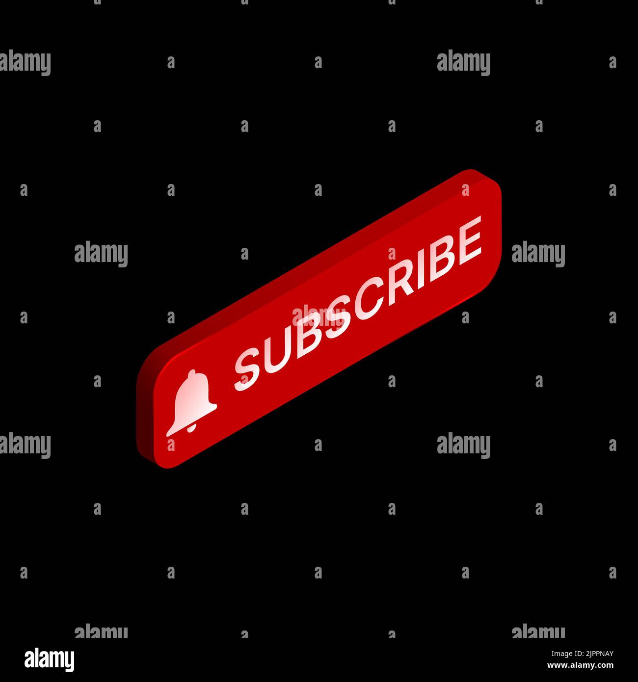 Isolated Red Subscribe Button for Social Media. Vector illustration Stock Vector Image & Art - Alamy