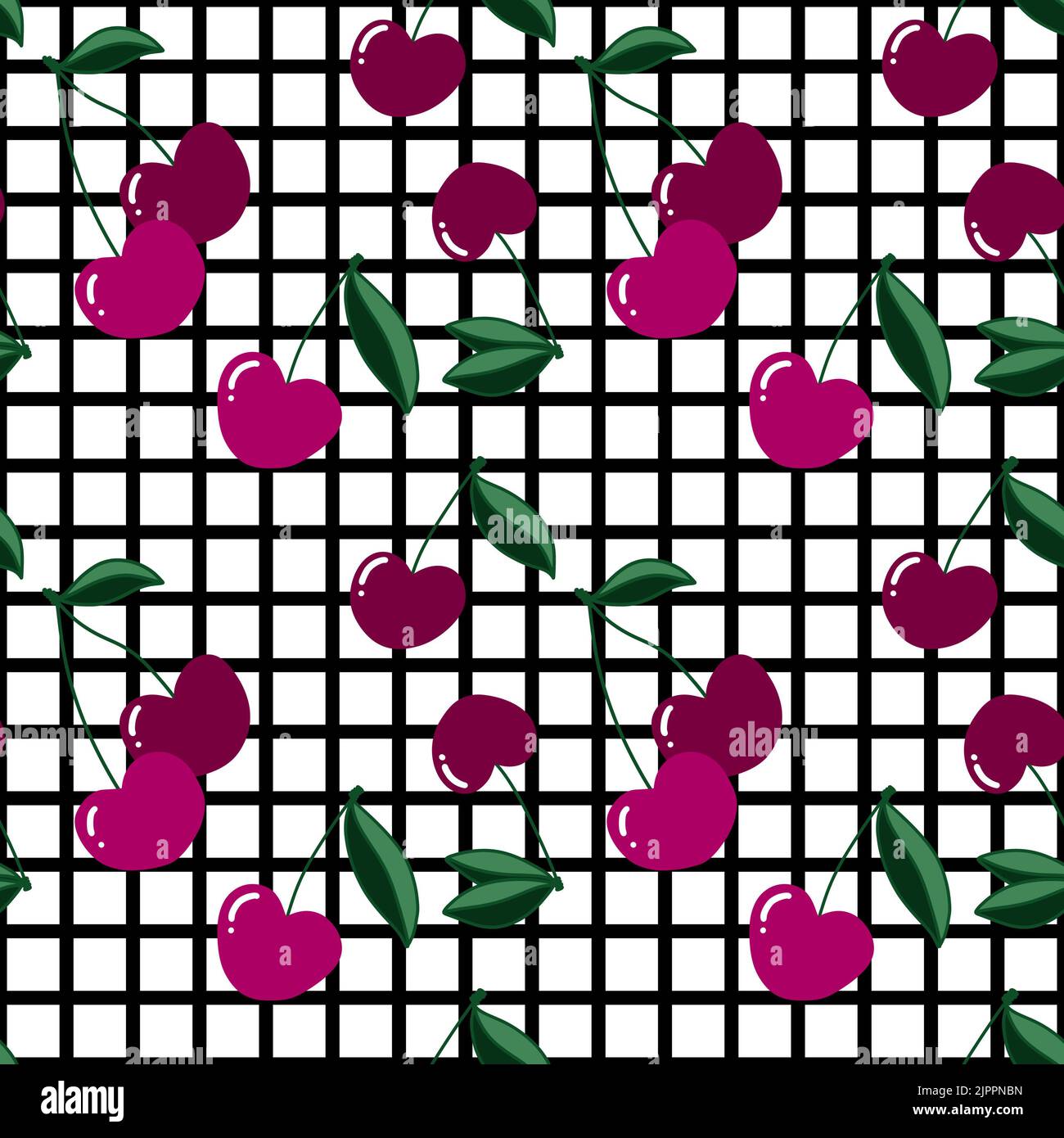 Fruit cartoon seamless cherry pattern for clothes print and kids ...