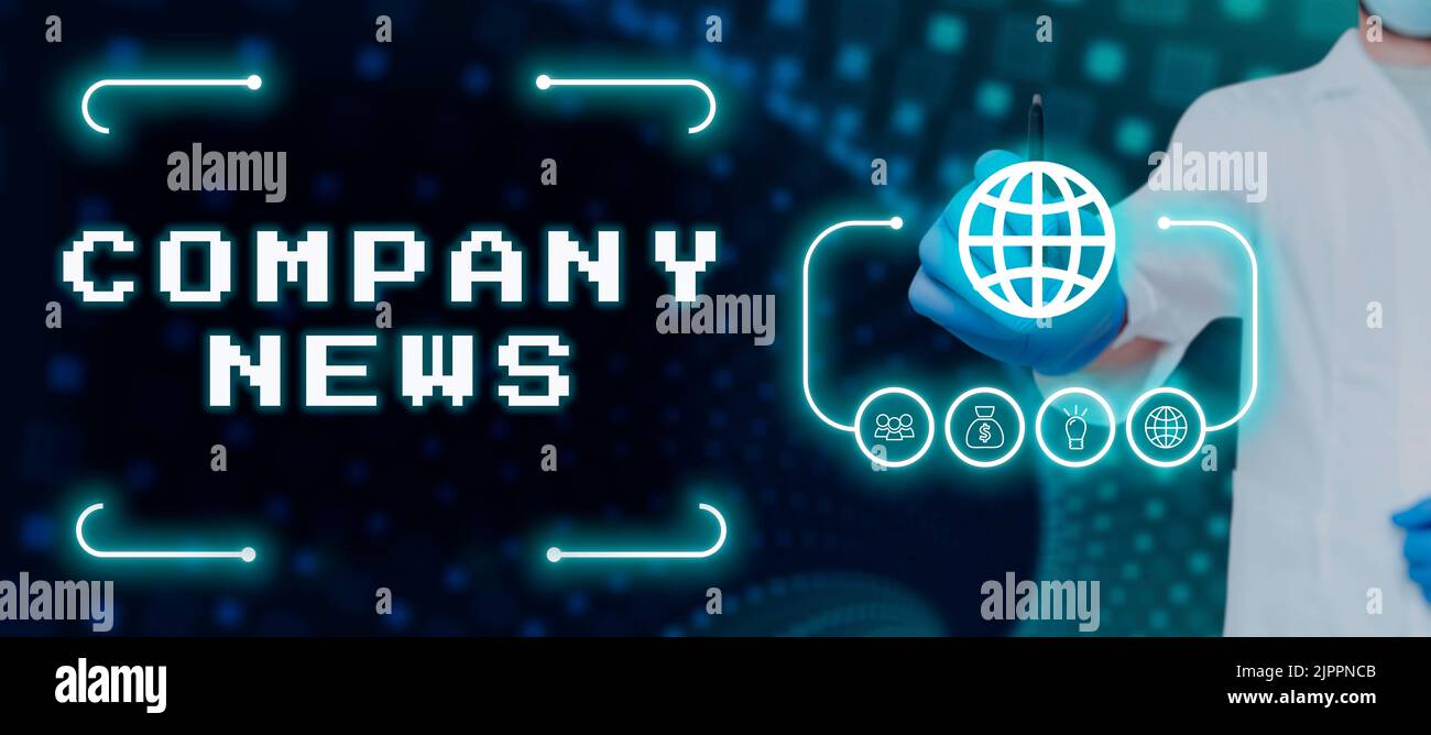 Text sign showing Company News, Conceptual photo Latest Information and ...