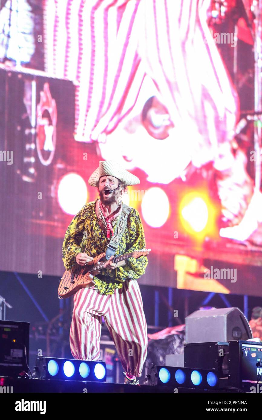 Jovanotti performs during the Jova Beach Party in Vasto. during the ...