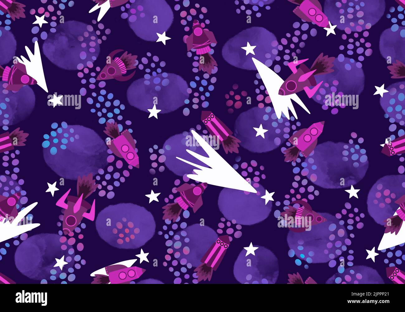 Cartoon seamless spaceship pattern for fabrics and kids and school ...