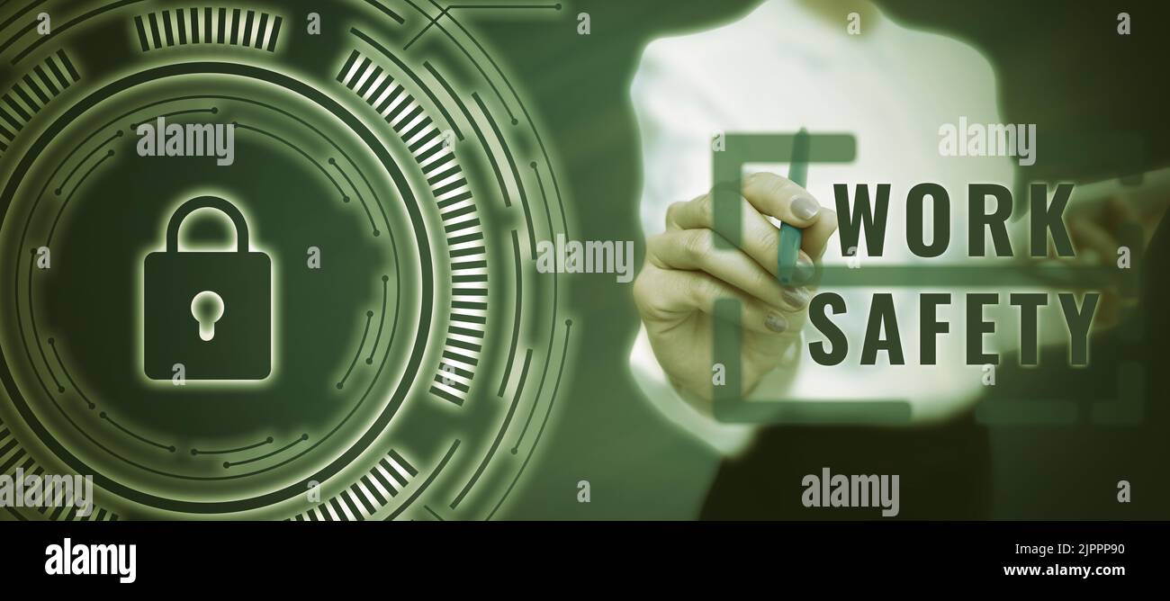 Conceptual display Work Safety, Business approach Policies and control ...