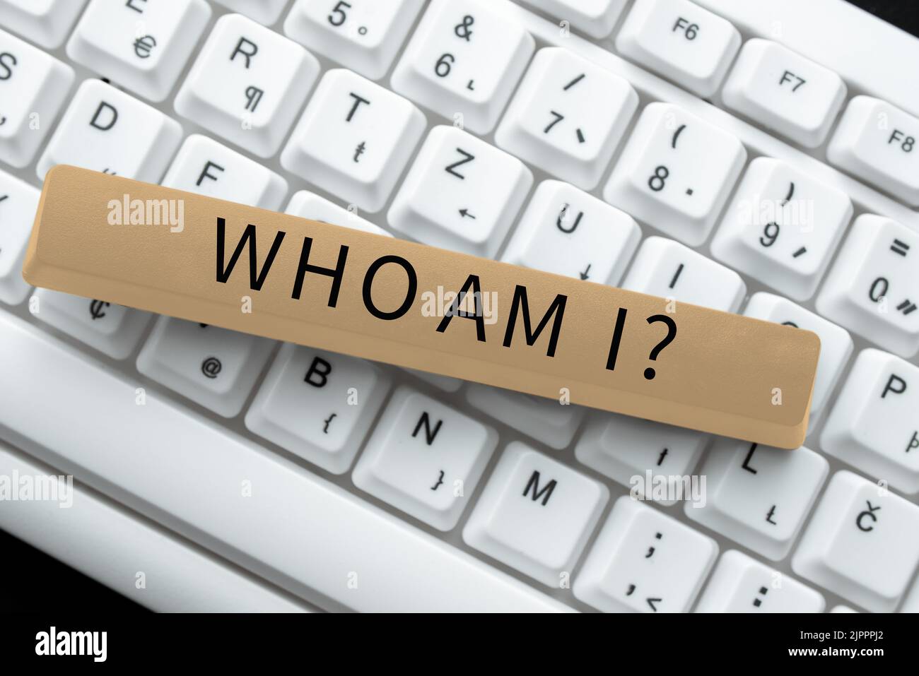 Sign displaying Who Am I, Concept meaning Introduce Identify yourself ...