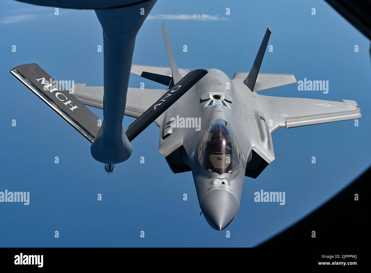 A Michigan Air National Guard KC-135T Stratotanker from the 171st Air ...