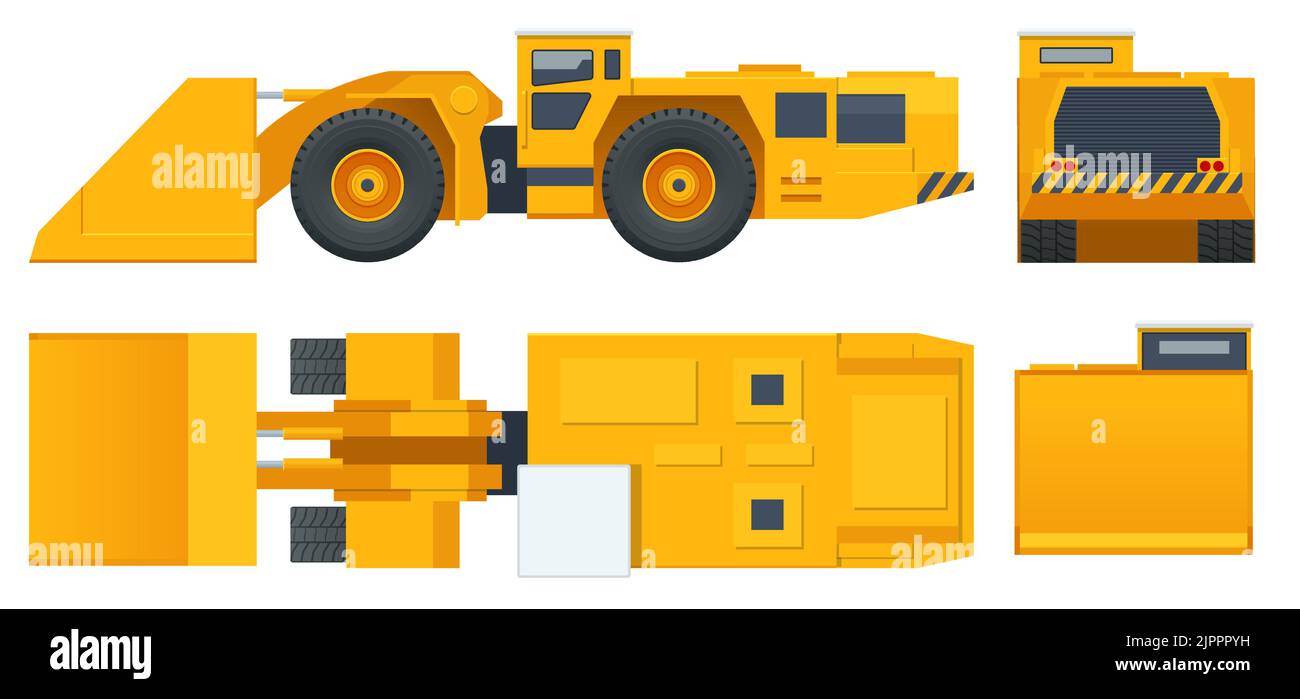 Underground Mining Trucks. Underground loader, excavator. Equipment for ...