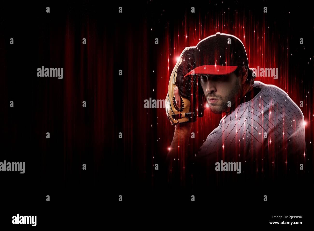 Baseball player batting red team hi-res stock photography and images ...