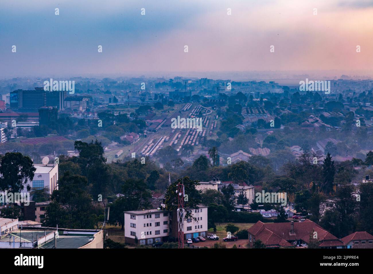 Upper Hill Sunrise Nairobi City County Skyline Skyscrapers Cityscapes ...