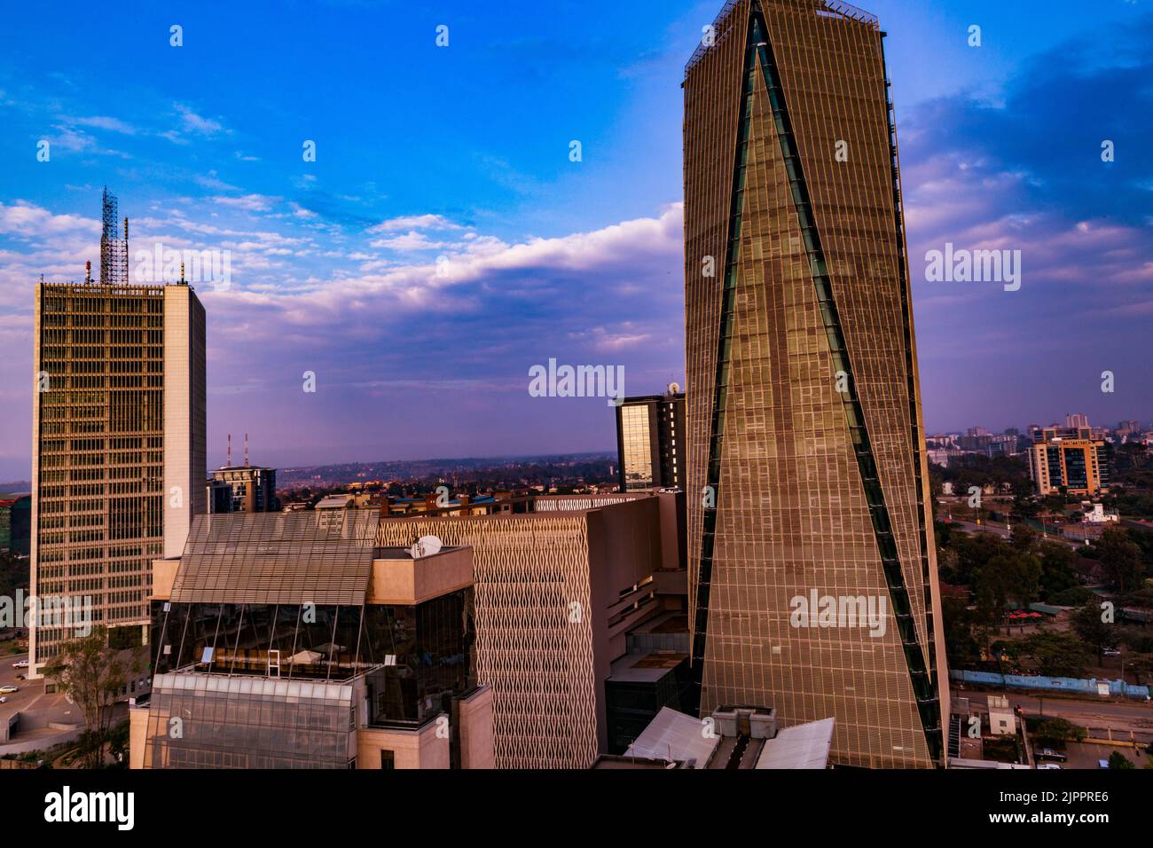 Upper Hill Sunrise Nairobi City County Skyline Skyscrapers Cityscapes ...