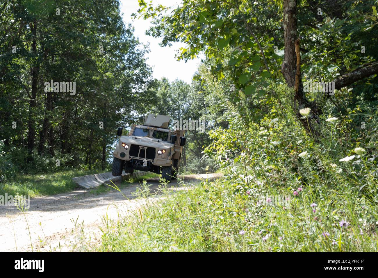 An Army Joint Light Tactical Vehicle demonstrates the capability to ...