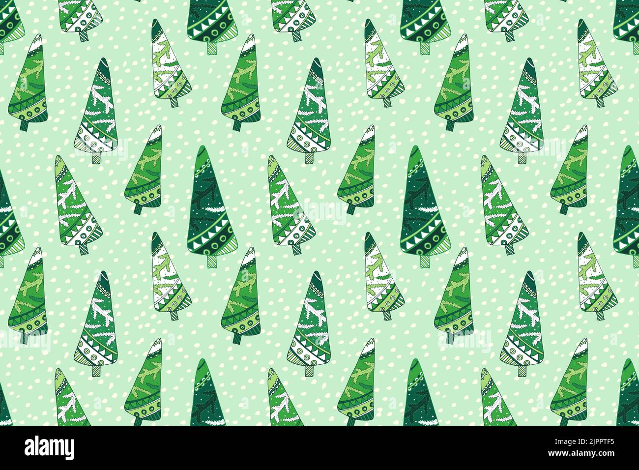 Christmas tree snowflakes seamless Stock Vector Images - Alamy