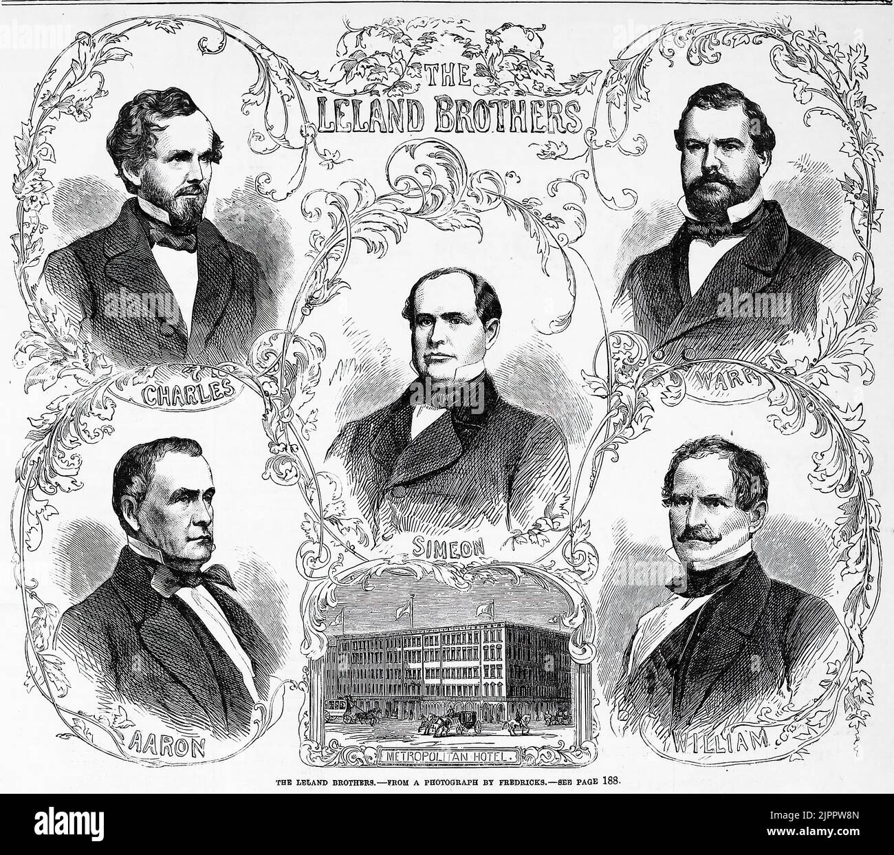 The Leland Brothers, managers of the Metropolitan Hotel, Manhattan, New ...