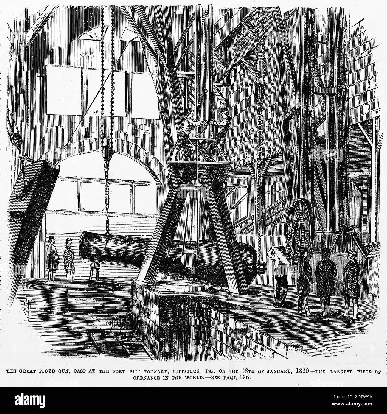 The Great Floyd Gun, cast at the Fort Pitt Foundry, Pittsburg ...