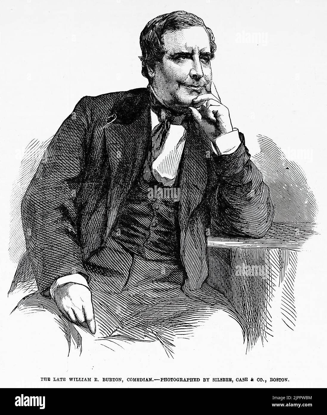 Portrait of the late William Evans Burton, comedian (1860). 19th ...