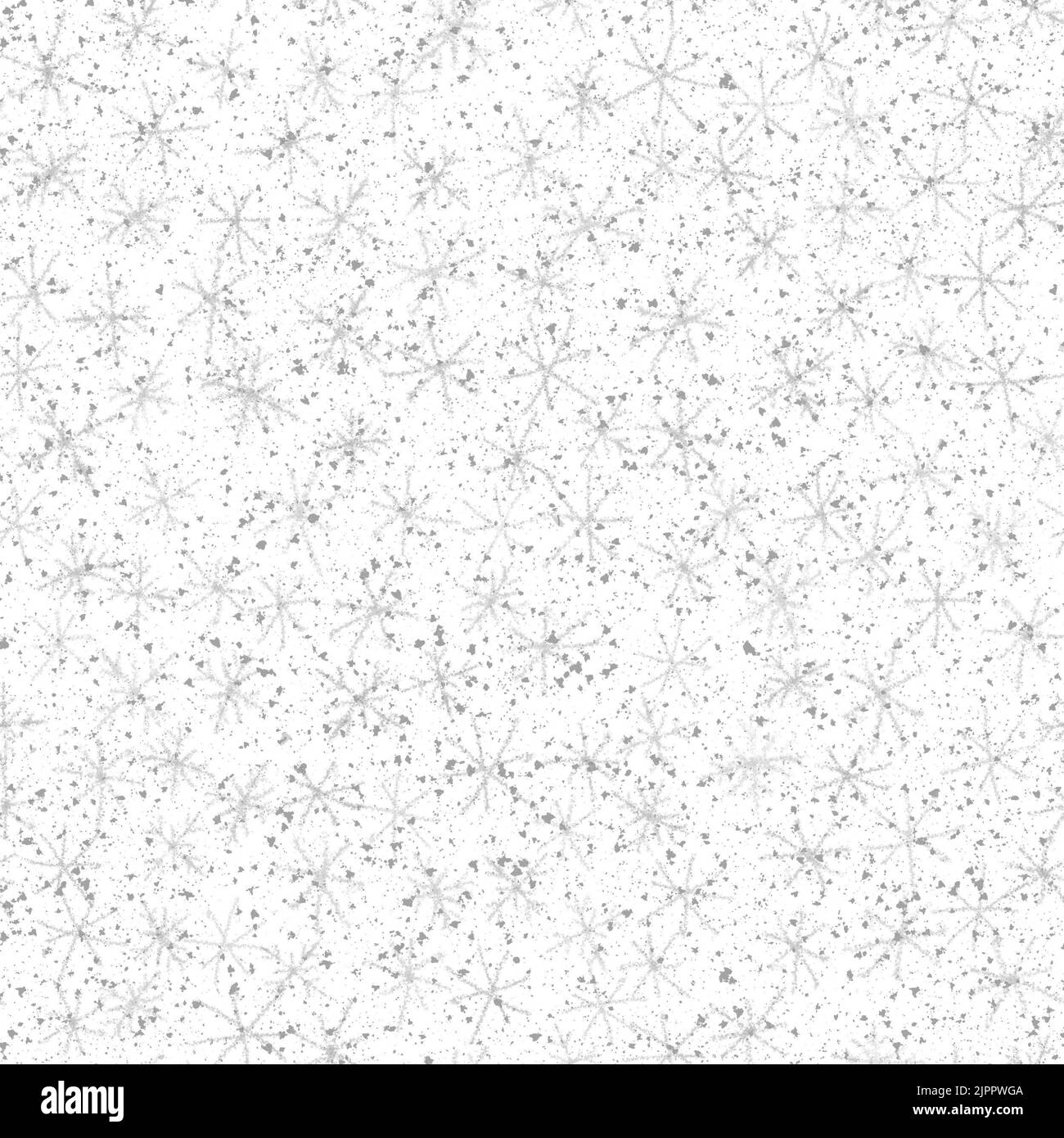 Hand Drawn Snowflakes Christmas Seamless Pattern. Subtle Flying Snow ...