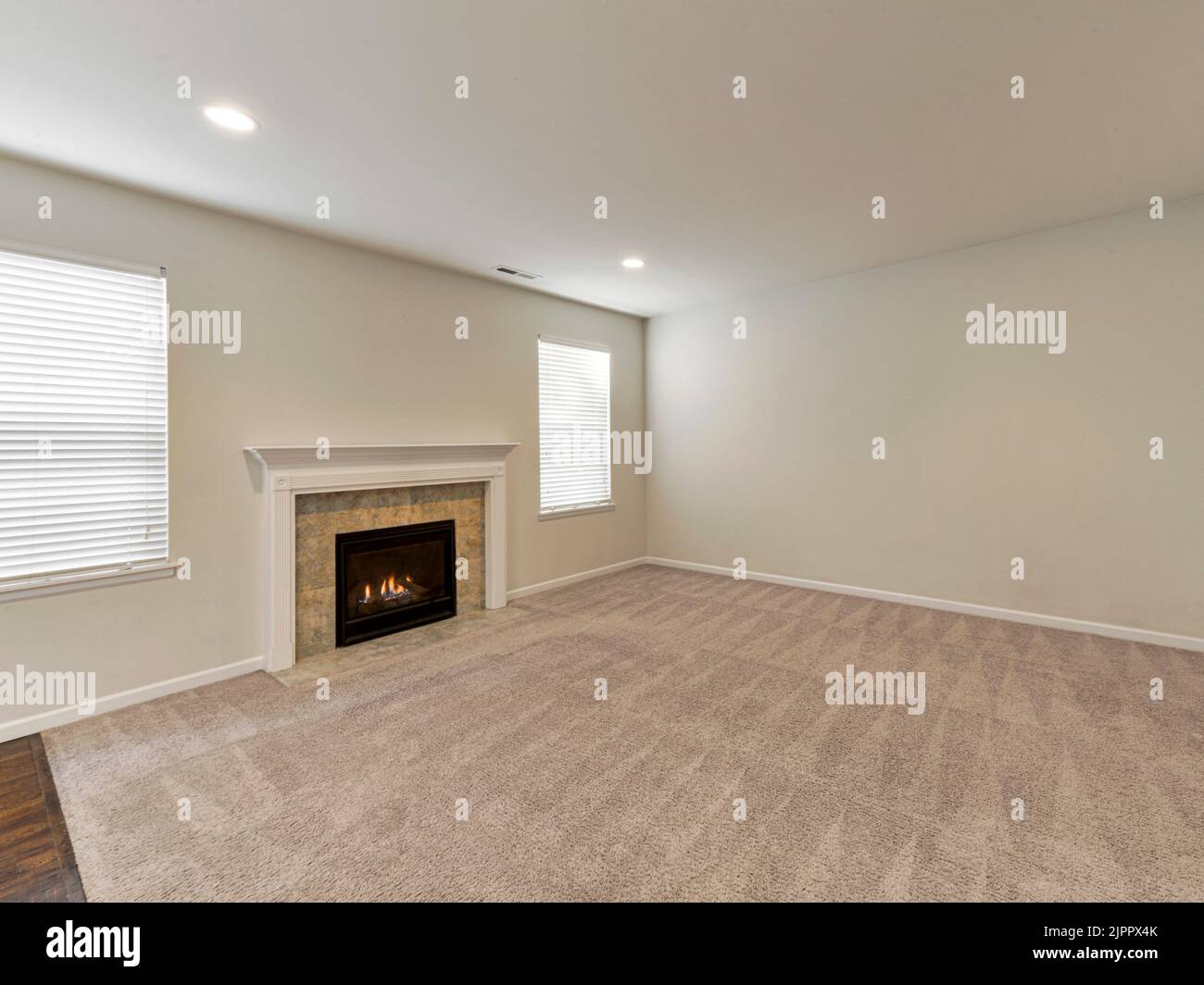 Modern residential empty living room interior Stock Photo - Alamy