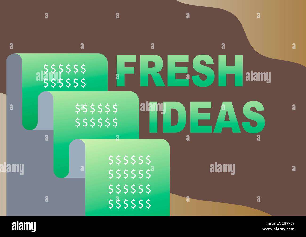 Writing Displaying Text Fresh Ideas Word For Thought Or Suggestion As To Possible Course Of