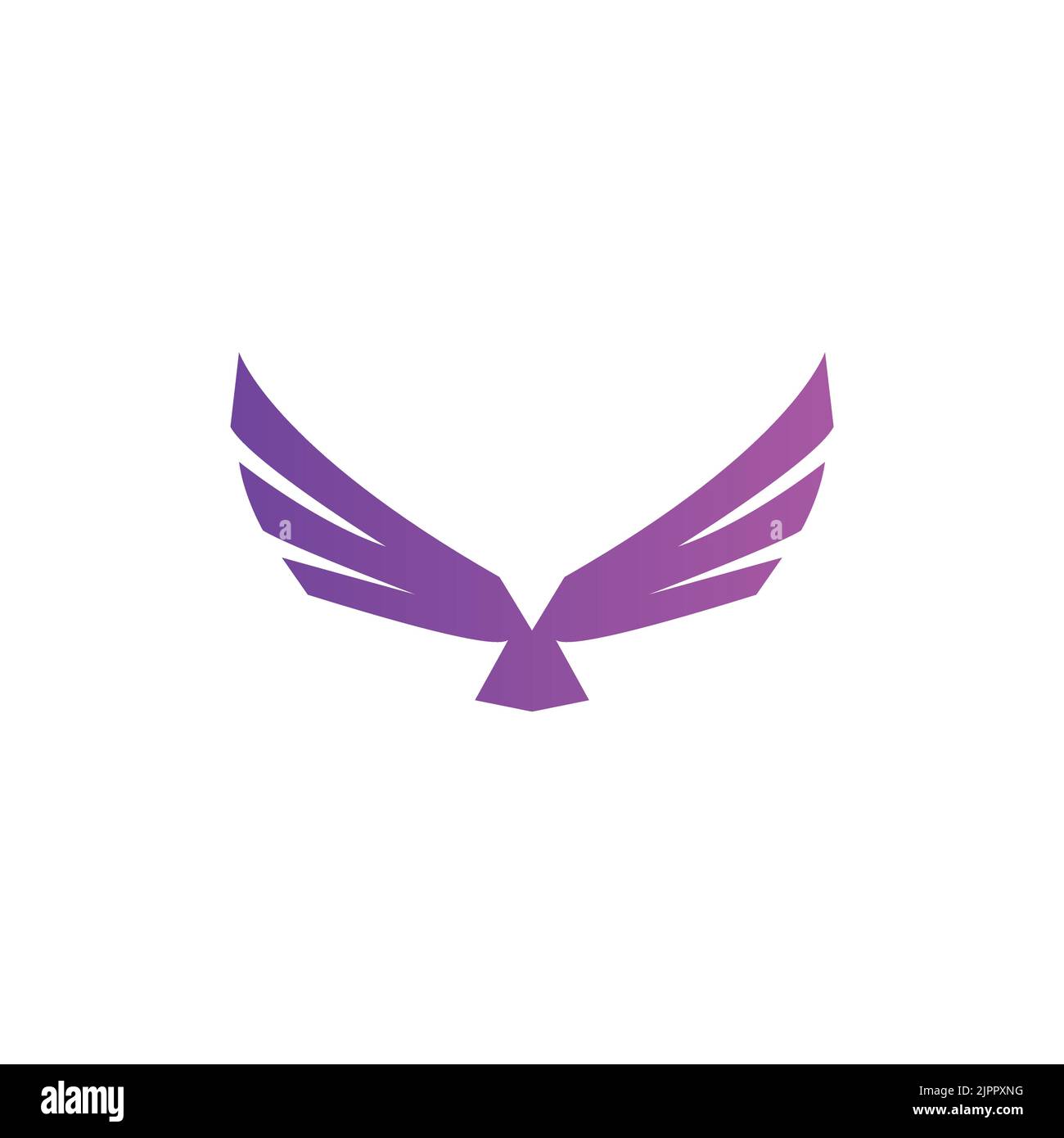 Flying Bird vector logo. Luxury bird, eagle, hawk, vector line logotype ...