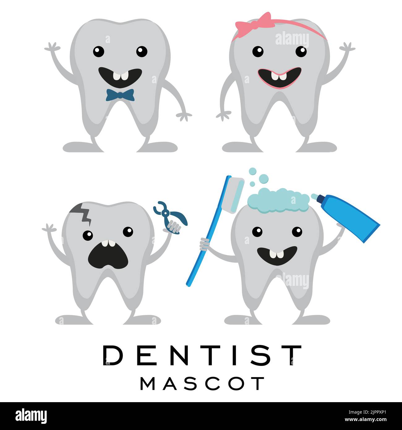 Dentist mascot logo, dental health Stock Vector Image & Art - Alamy