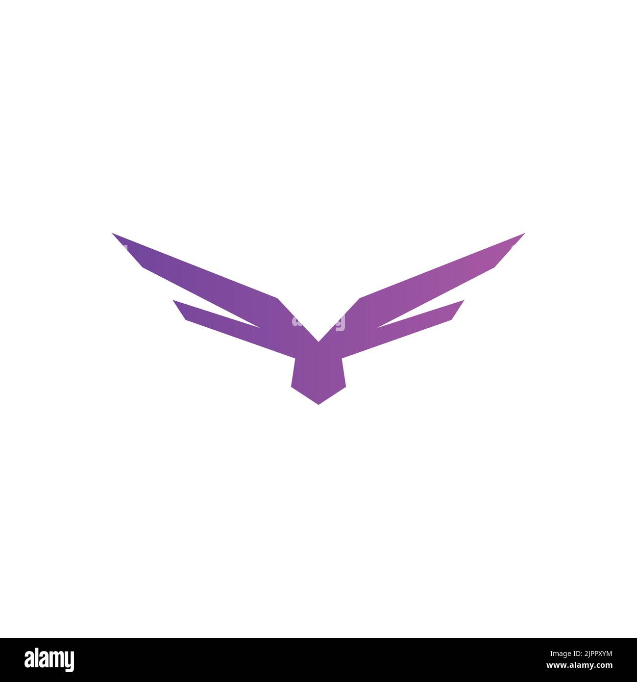 Flying Bird vector logo. Luxury bird, eagle, hawk, vector line logotype ...