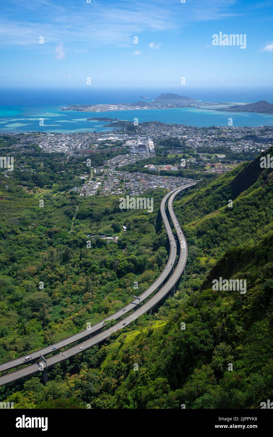 H3 freeway oahu hawaii hi-res stock photography and images - Alamy