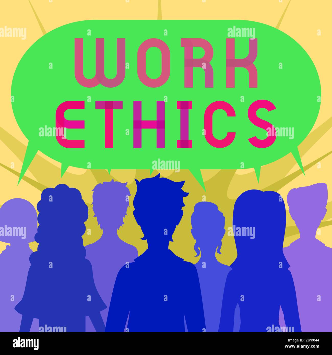 Text sign showing Work Ethics, Internet Concept A set of values ...