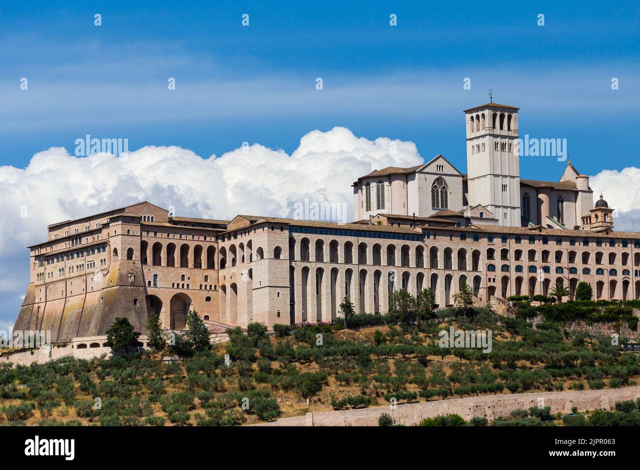 Assisi village in Umbria region, Italy. The most important Italian St ...