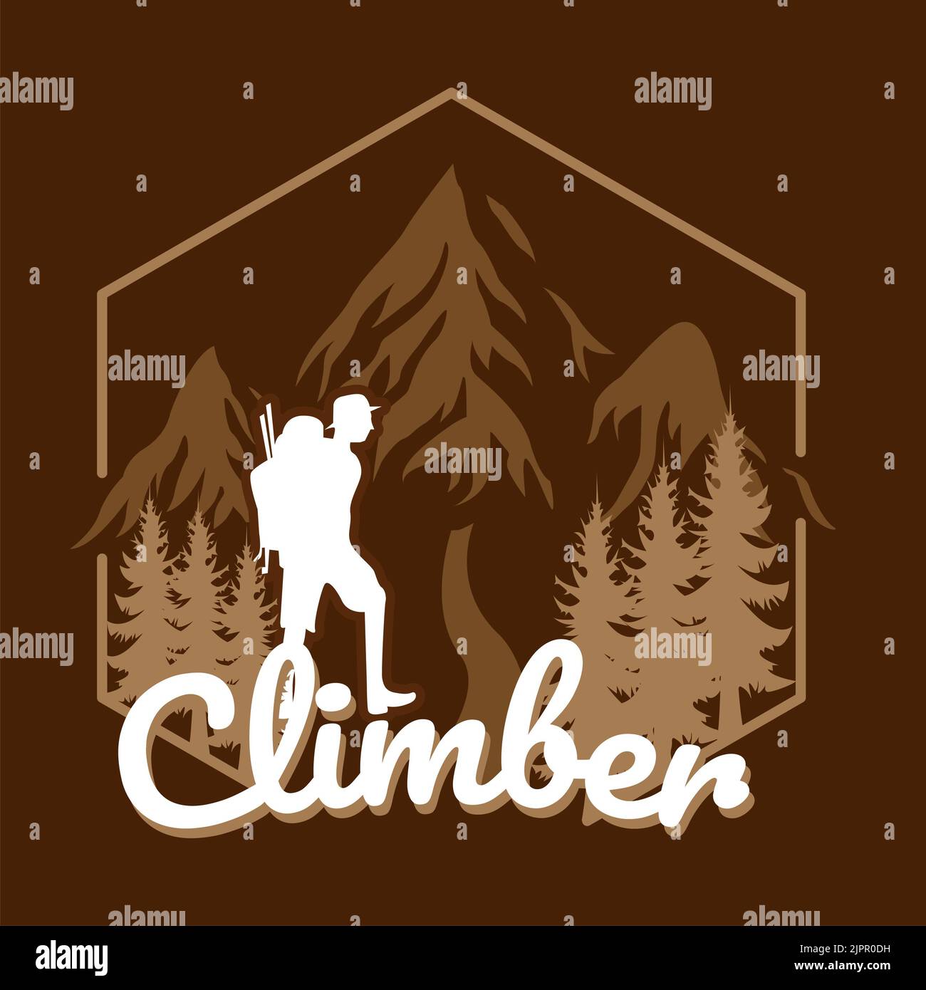 Climber logo hi-res stock photography and images - Alamy