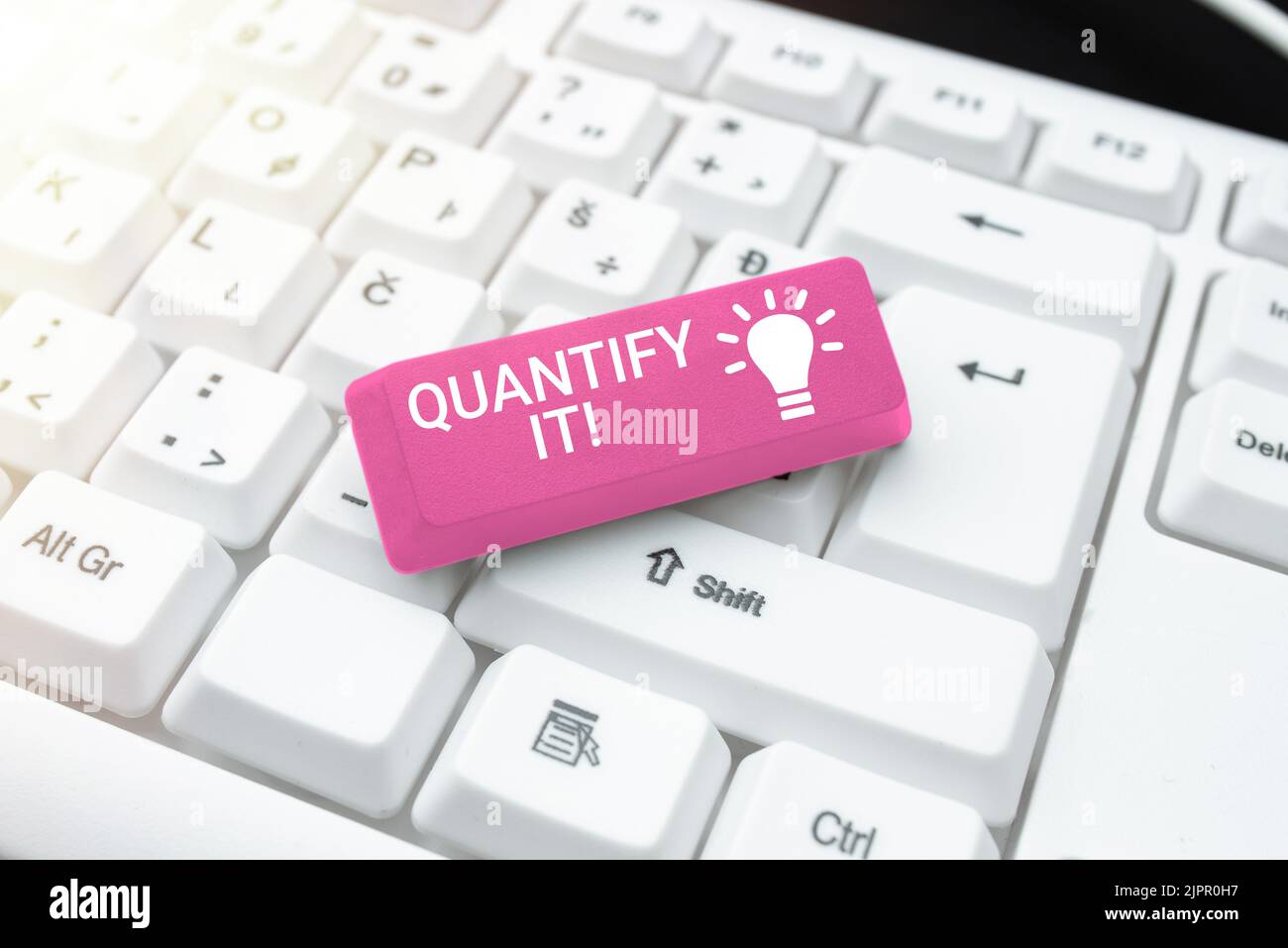 Inspiration showing sign Quantify It, Concept meaning Measure the size ...