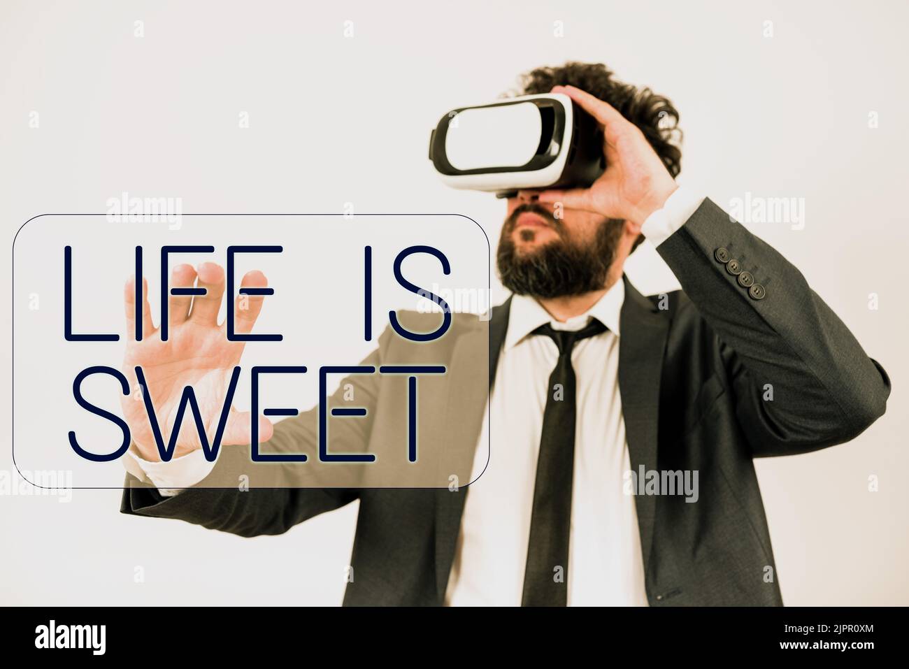 Hand writing sign Life Is Sweet, Word Written on Happiness seeing the ...
