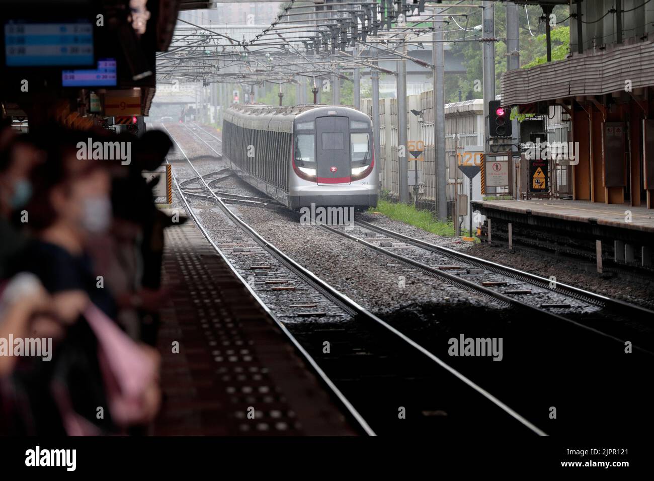 Northbound train approaching Sheung Shui Station, East Rail Line,Mass ...