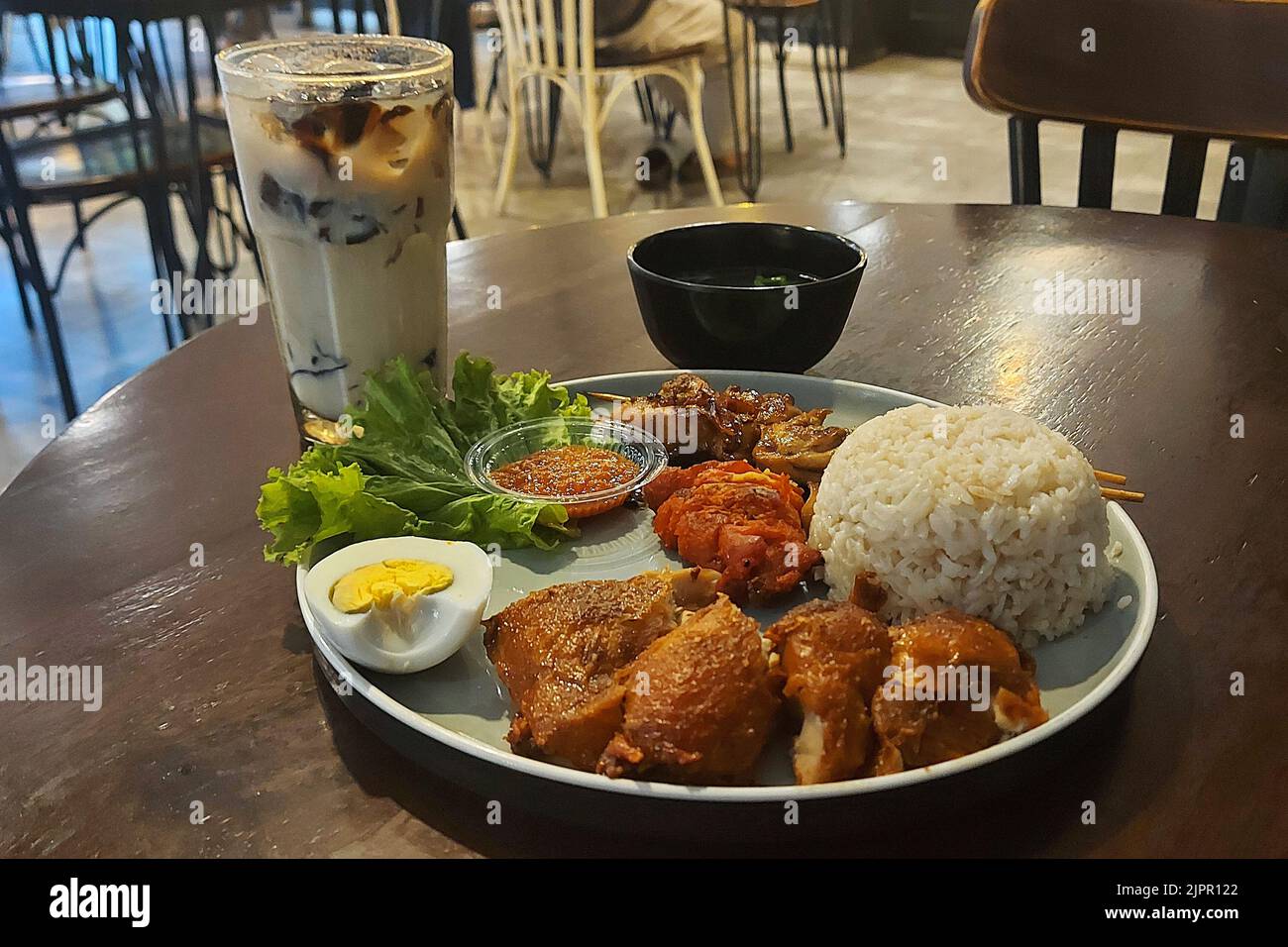 Nasi Campur, Mix Rice, traditional Food, at Cafe Jakarta, Indonesia ...