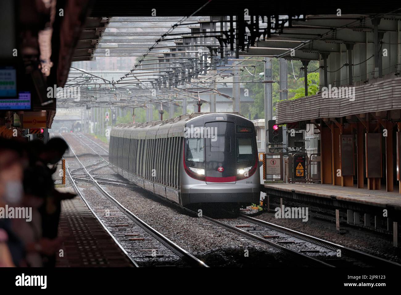 Northbound train approaching Sheung Shui Station, East Rail Line,Mass ...