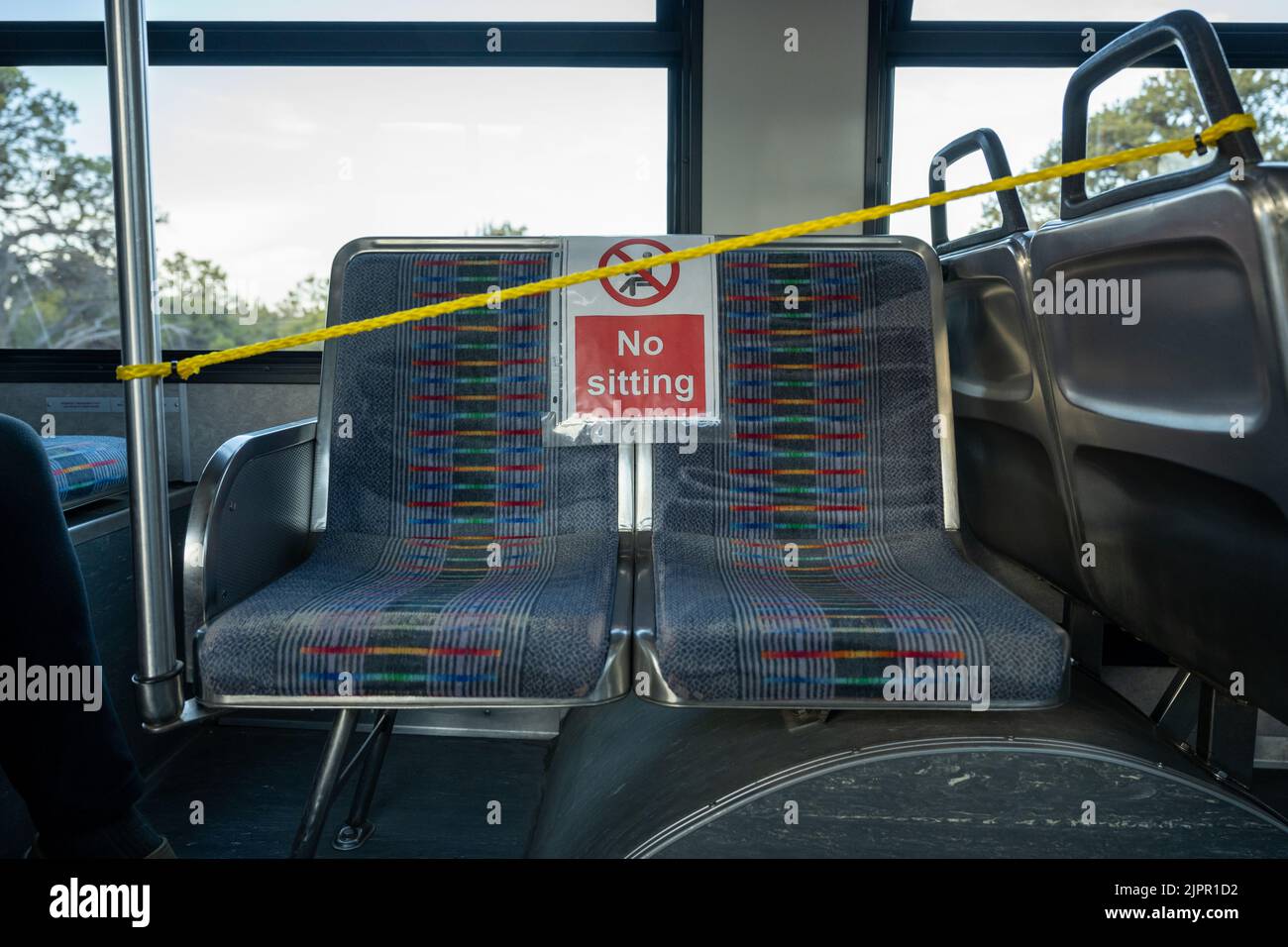 Roped Off Seats Marked With No Sitting Sign in Grand Canyon National ...