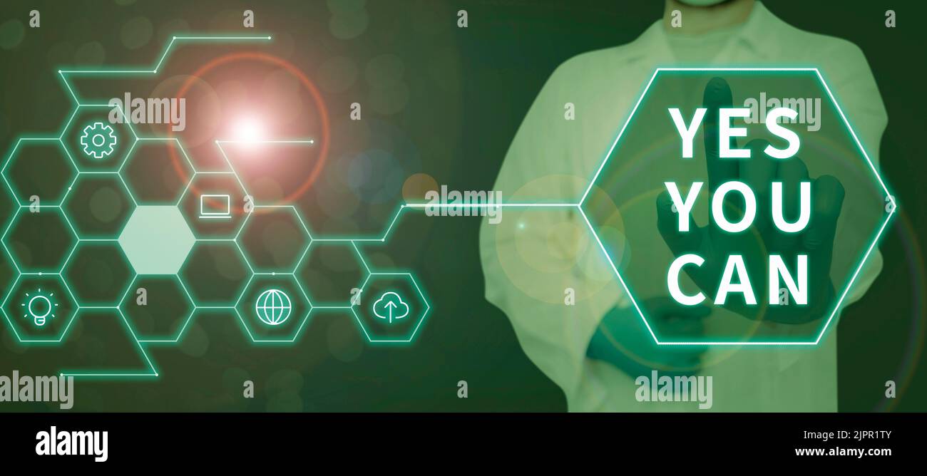 Conceptual display Yes You Can, Concept meaning Positivity ...