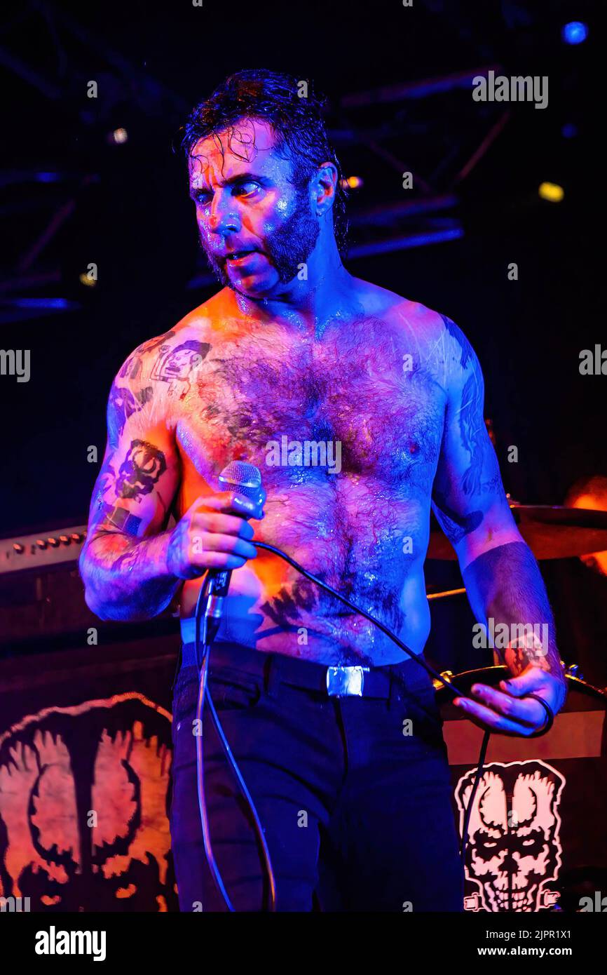 Alex Story singer of Doyle from Misfits performs live during a concert ...