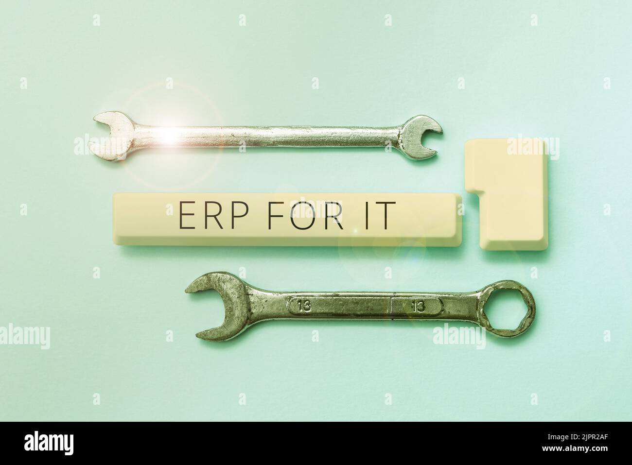 Text caption presenting Erp For It, Word Written on Enterprise resource planning software for ...