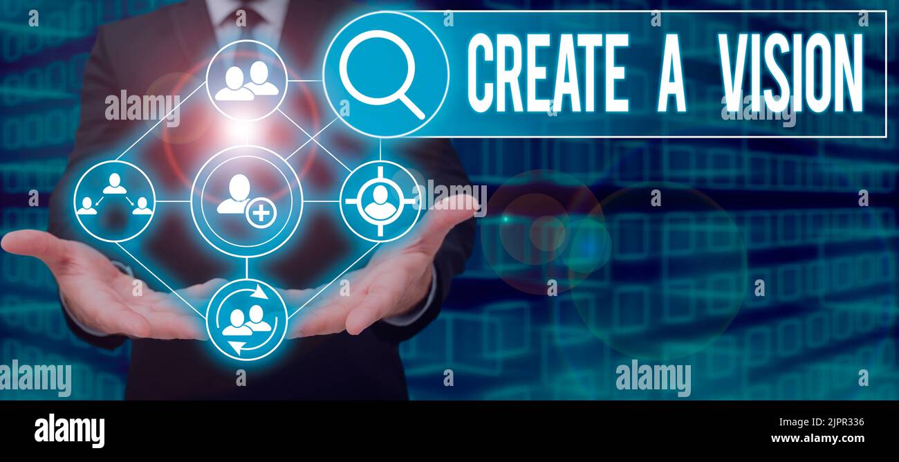 Inspiration showing sign Create A Vision, Business overview Develop a ...